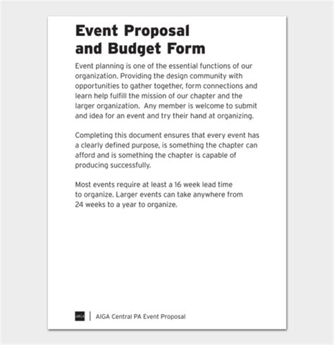 Event Proposal Templates Examples Free Download