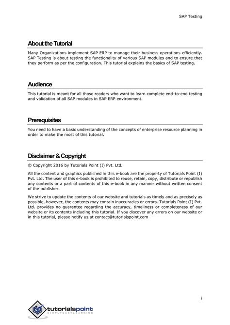 Sap Testing Tutorial Pdf