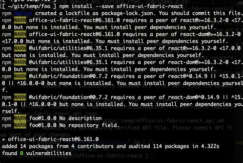 Npm Install Fails With E404 On Uifabricset Version · Issue 8481