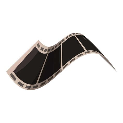 색 바탕에 흔들리는 빈 필름 스트립 프리미엄 벡터