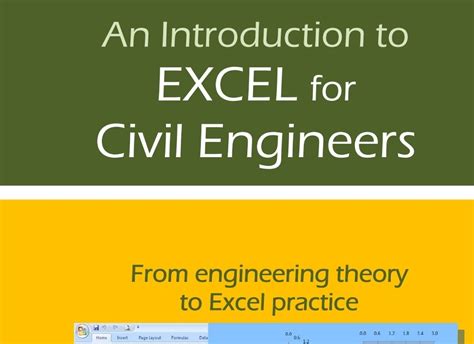 An Introduction To Excel For Civil Engineers