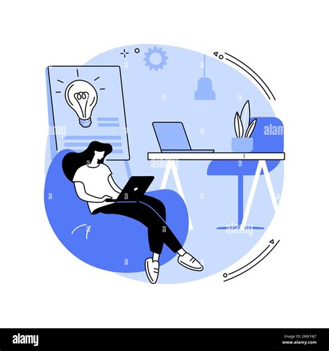 Modern Workplace Abstract Concept Vector Illustration Modern Working
