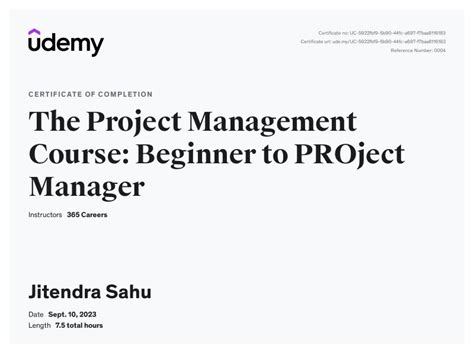 Jitendra Sahu On Linkedin Project Management Skill Certification