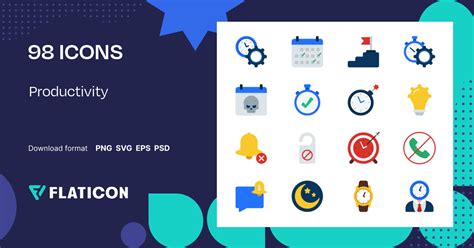 Productivity Icon Pack Flat 98 Svg Icons