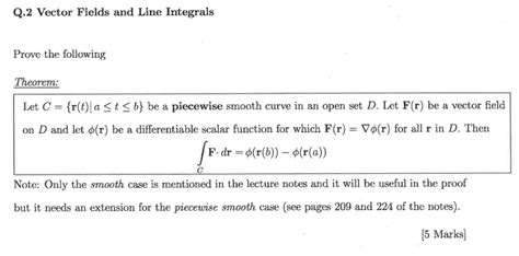 Solved Q Vector Fields And Line Integrals Prove The Chegg