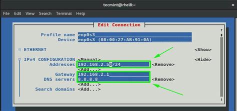 How To Configure Ip Network With Nmtui Tool