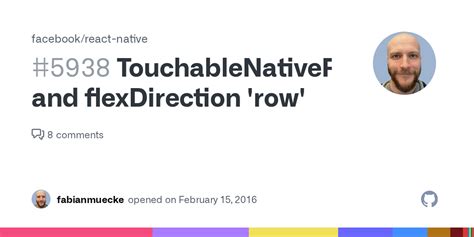 Touchablenativefeedback And Flexdirection Row · Issue 5938
