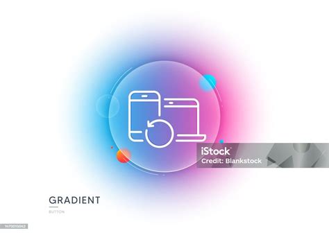 복구 장치 줄 아이콘입니다 백업 데이터 서명 정보를 복원합니다 그라디언트 흐림 버튼 벡터 개념에 대한 스톡 벡터 아트 및 기타