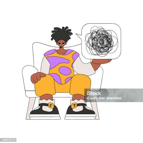 남자는 자신의 생각이 혼란 스럽다는 것을 보여줍니다 절망감과 절망감에 사로 잡힌 사람 감정에 대한 스톡 벡터 아트 및 기타