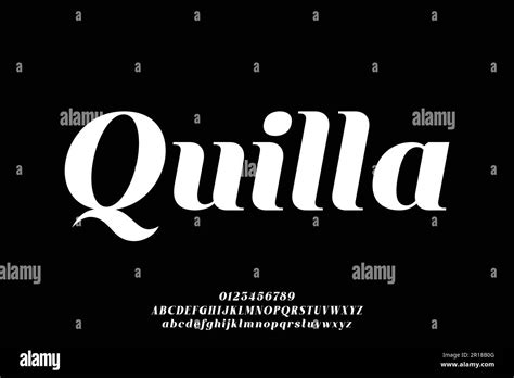 beautiful serif italic font vector stock vector image and art alamy