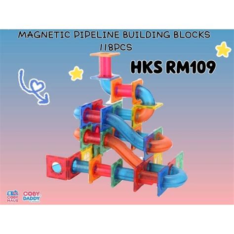 Magnetic Pipeline Building Blocks 118pcs Shopee Malaysia