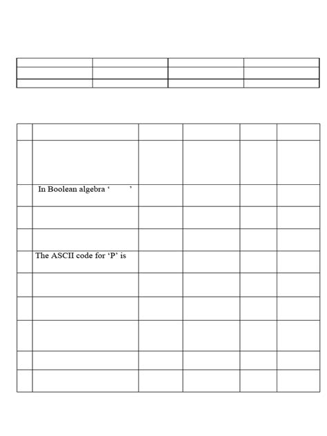 Class 9 Computer R1 P1 Pdf Byte Boolean Algebra