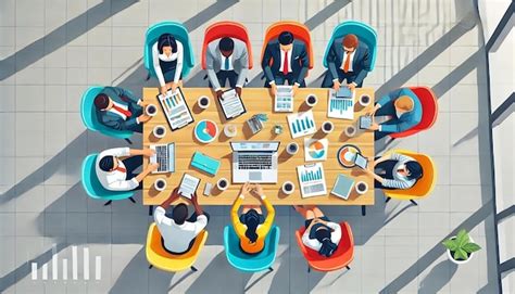 Collaborative Team Meeting A Dynamic Workspace Scene Premium AI Generated Image