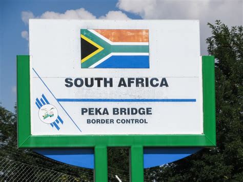 Peka Bridge Border Post Control Sign Editorial Photography Image Of Official Ficksburg 196487147
