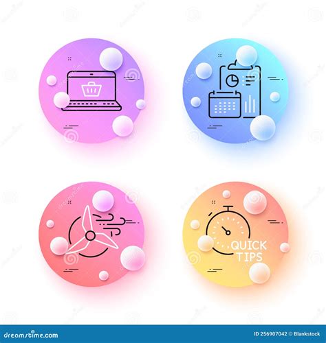 Quick Tips Online Shopping And Report Minimal Line Icons For Web Application Printing Vector
