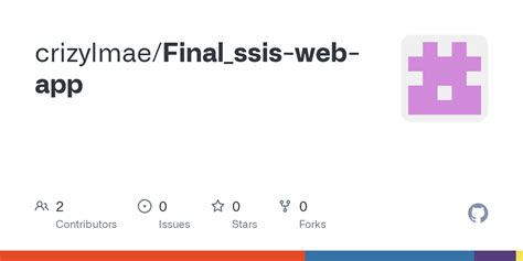 Github Crizylmaefinalssis Web App