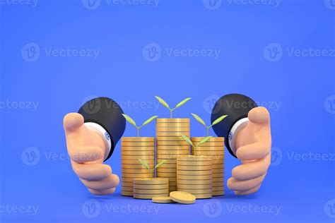 Tree Growing From Pile Of Coins Concept Of Money Plant Growing From Coins In Hand 11048739