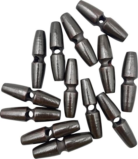 20x Wooden Toggle Horn Buttons 1 Hole Bag Handmade Craft Diy Sewing Wood Buttons