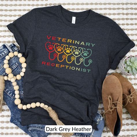 Vet Receptionist T Shirt Front Office Staff Tshirt For Veterinary