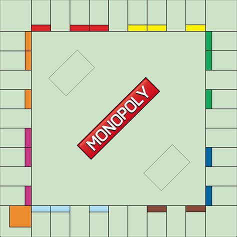 Blank Monopoly Board Game Template Custom Monopoly Template Etsy Uk