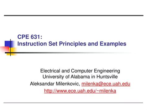 Ppt Cpe 631 Instruction Set Principles And Examples Powerpoint Presentation Id437958