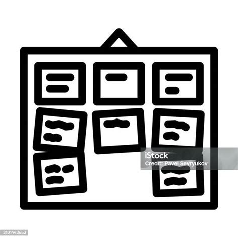 Ilustración De Card Sorting Ux Ui Design Line Icon Vector Illustration