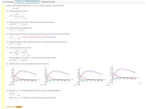 Solved A Particle Moves According To A Law Of Motion Chegg Com