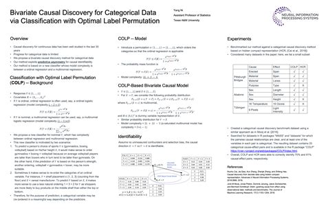 neurips poster bivariate causal discovery for categorical data via