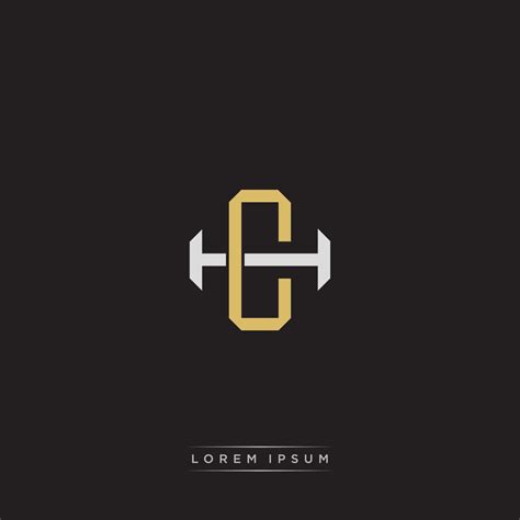 Ch Initial Letter Overlapping Interlock Logo Monogram Line Art Style 21099605 Vector Art At Vecteezy