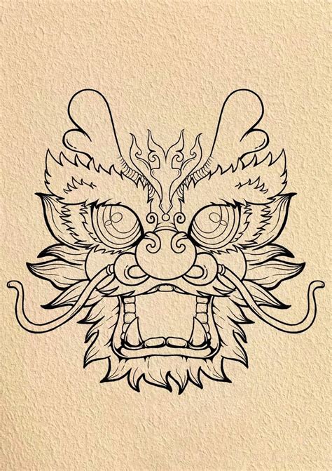 龙头正面简笔画（热门17张） 简笔画图片大全