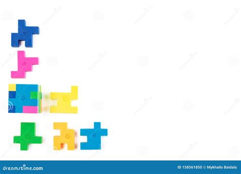 Cube Puzzle Of Multi Colored Rubber Shapes Concept Of Decision Making Process Creative