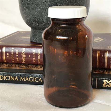 200 Ml Amber Glass Pill Bottle The Herbwalker