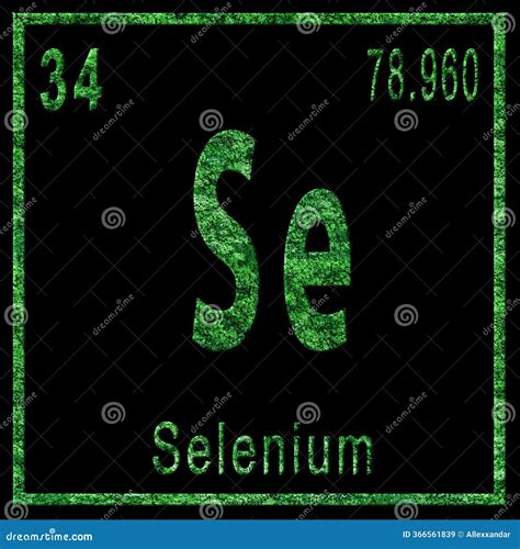 Selenium Se Chemical Element Selenium Sign With Atomic Number