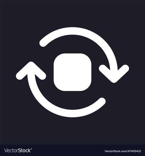 Spin Animation White Pixel Perfect Solid Ui Icon Vector Image