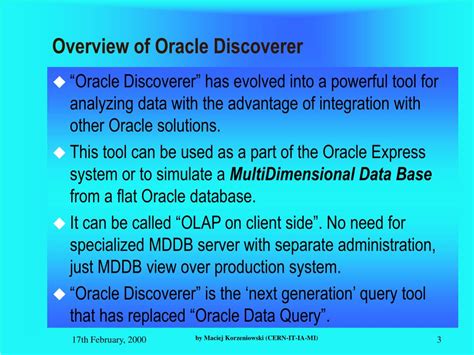 Ppt Oracle Discoverer 31 Product Presentation Powerpoint Presentation Id264243