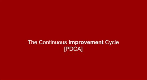 Pdca And The Scientific Method For Driving Improvement
