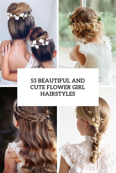 53 Beautiful And Cute Flower Girl Hairstyles Styleoholic