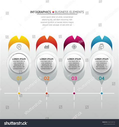 Vector Elements Infographic Presentation Chart Steps Stock Vector Royalty Free