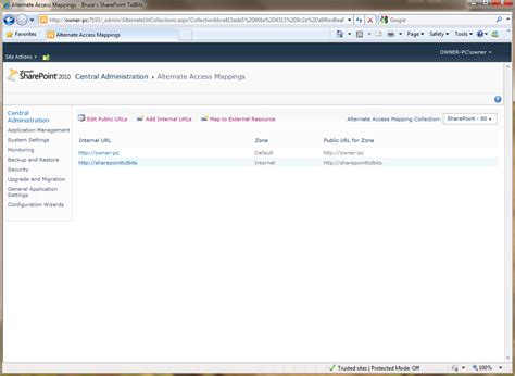 Sharepointflyhigh Configuring Alternate Access Mappings At