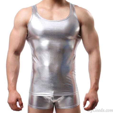 Brillant Faux Cuir Doux Soyeux Gilet Lilywendy