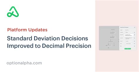 Standard Deviation Decisions Improved To Decimal Precision