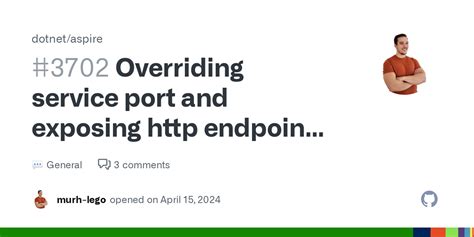 Overriding Service Port And Exposing Endpoints Not Working With Preview 5 · Dotnet Aspire