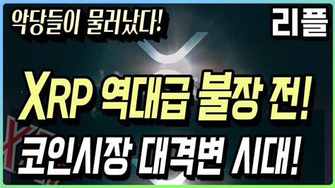 리플 Xrp의 역대급 불장이 오고 있습니다 미리미리 준비해야 하는 이유 리플 리플전망 리플코인 Youtube