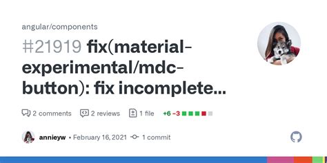 Fixmaterial Experimentalmdc Button Fix Incomplete Icon Class Targ By Annieyw · Pull Request