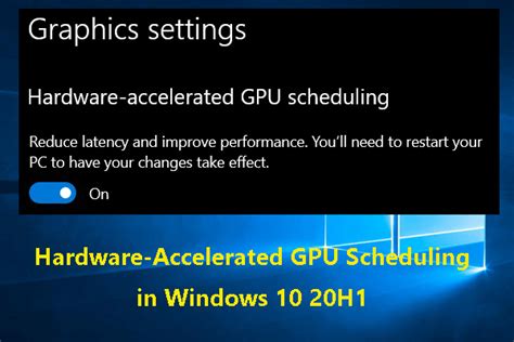Hardware Accelerated Gpu Scheduling In Windows 10 20h1