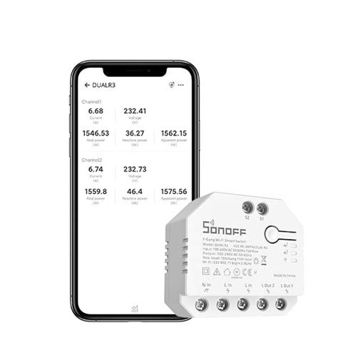 sonoff dual r3 2ch wifi smart switch built in power monitoring