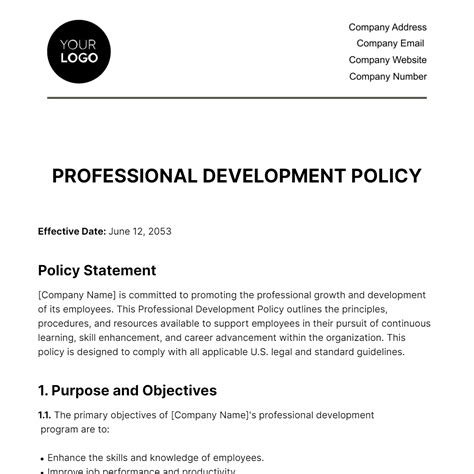 Professional Development Policy Example At Emma Lowell Blog