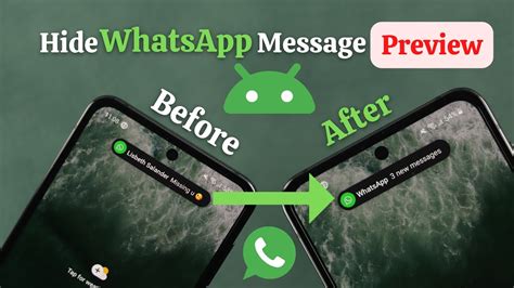 How To Turn Off Whatsapp Message Preview In The Notification Bar [hide