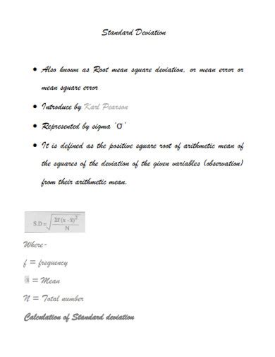 Standard Deviation 99 Examples Format How To Find Pdf