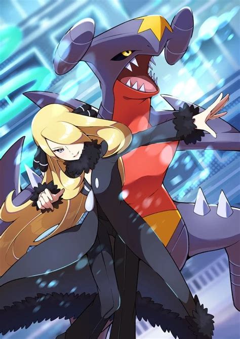 Cynthia And Garchomp Rpokemonart